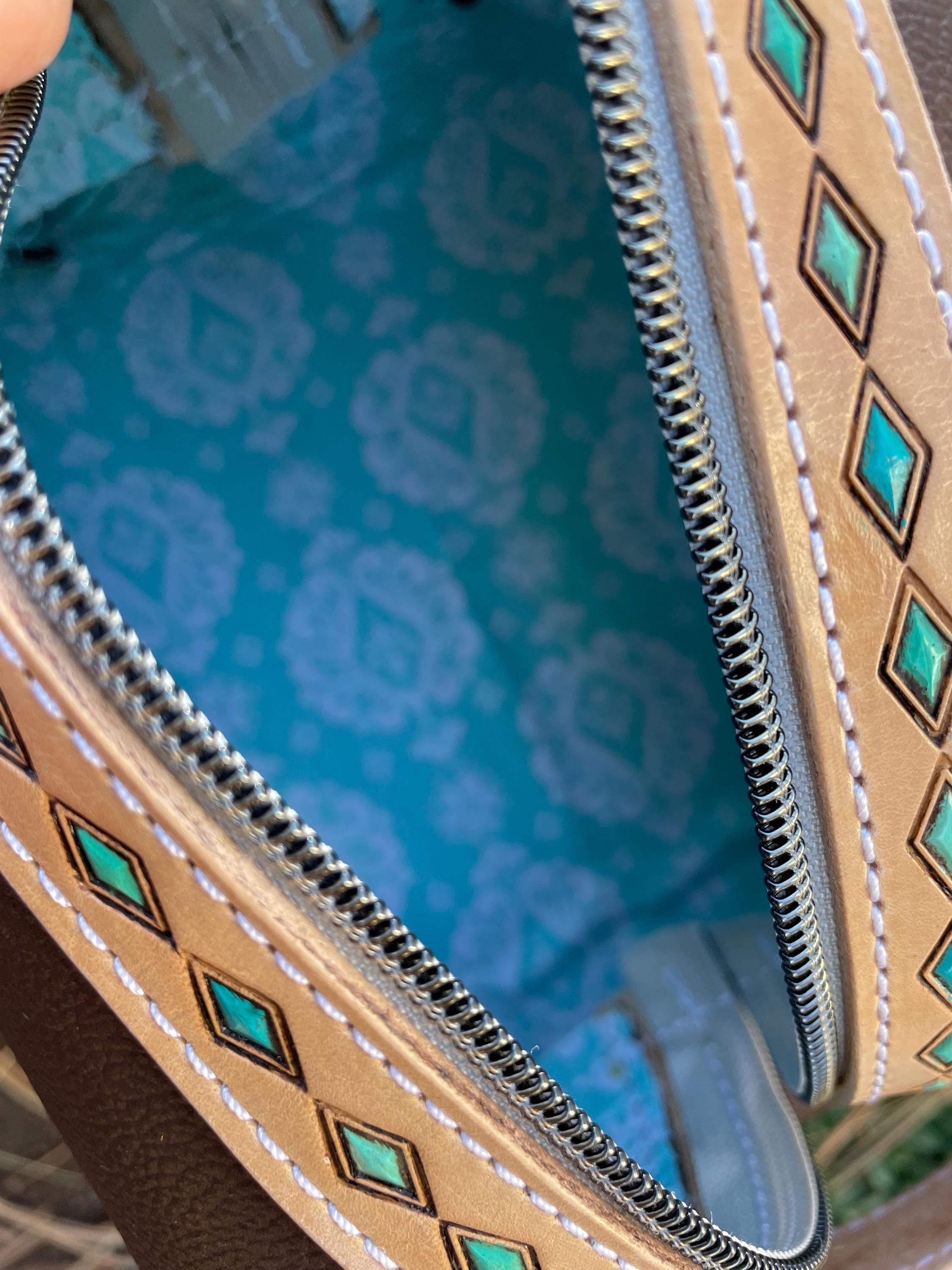 Made to Order Shaving Bag, Leather Dopp Kit, Turquoise Leather ...