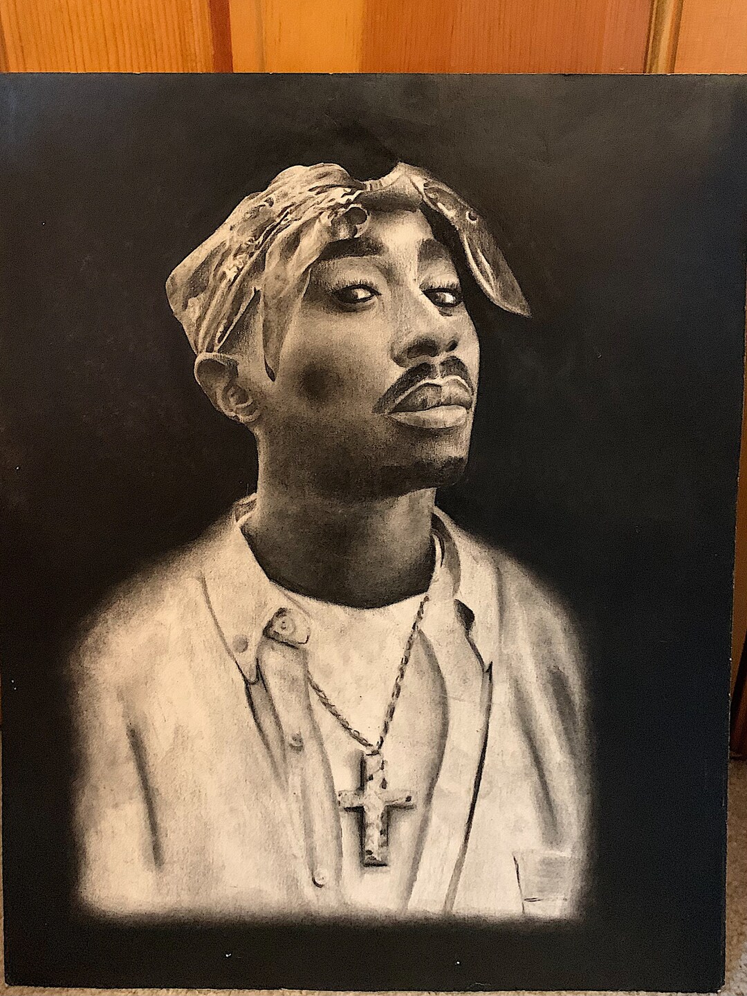 Tupac Shakur Original Charcoal Portrait - Etsy