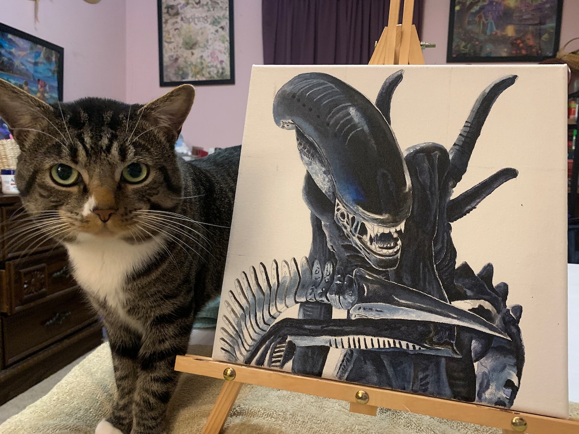 Alien Franchise Xenomorph Acrylic Painting - Etsy