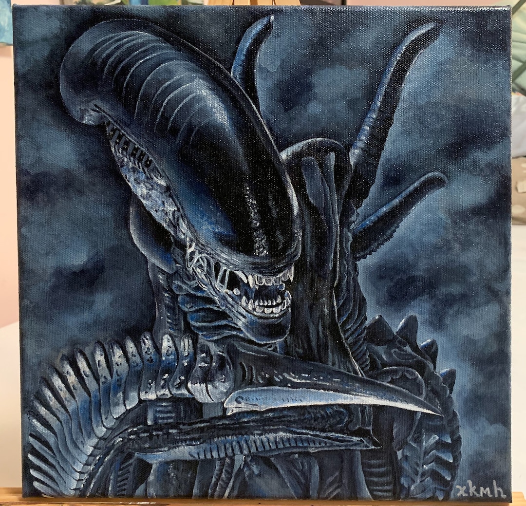 Alien Franchise Xenomorph Acrylic Painting - Etsy