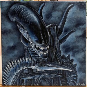 Alien Franchise Xenomorph Acrylic Painting - Etsy