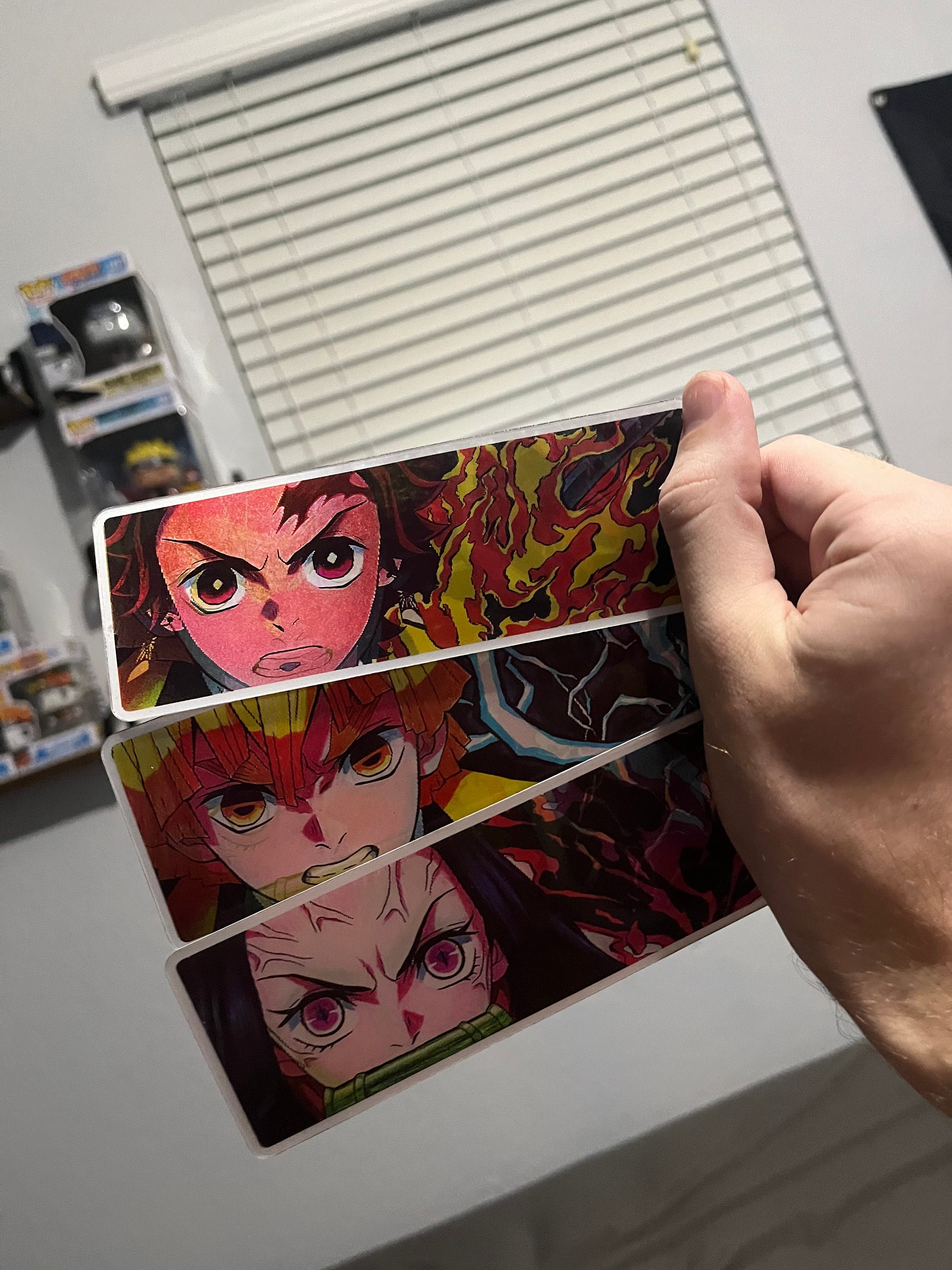 Demon Slayer Holographic Stickers - Etsy