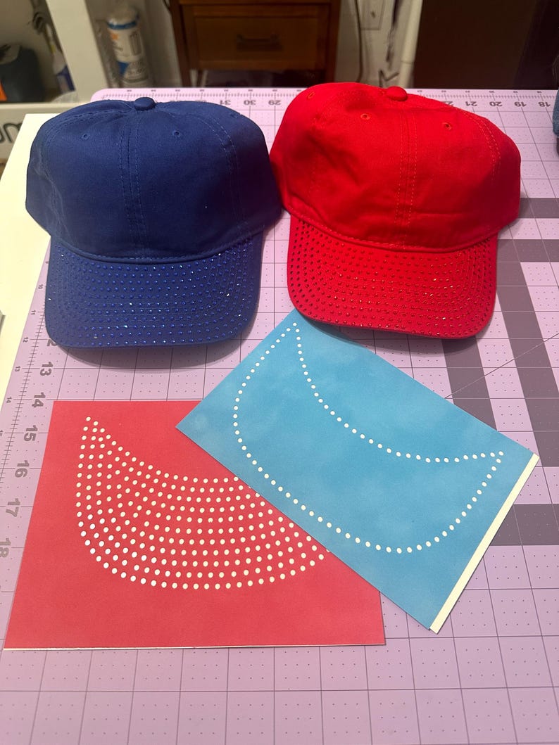 Hat Brim Digital Rhinestone Template | Hat Design | Rhinestones - Etsy