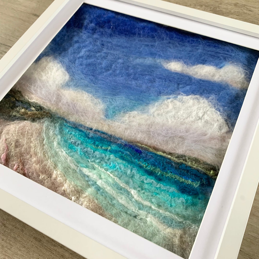 Hebridean Beach Felt Painting Hand Felted Original Art - Etsy