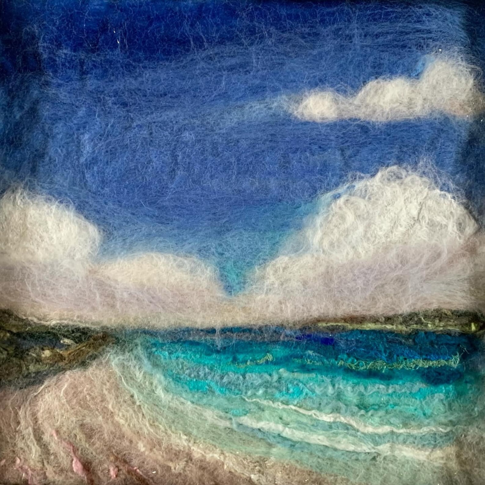 Hebridean Beach Felt Painting Hand Felted Original Art - Etsy