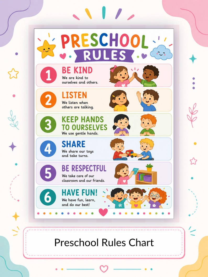 Preschool Visual Schedule Bundle Printable | Circle Time & Classroom ...