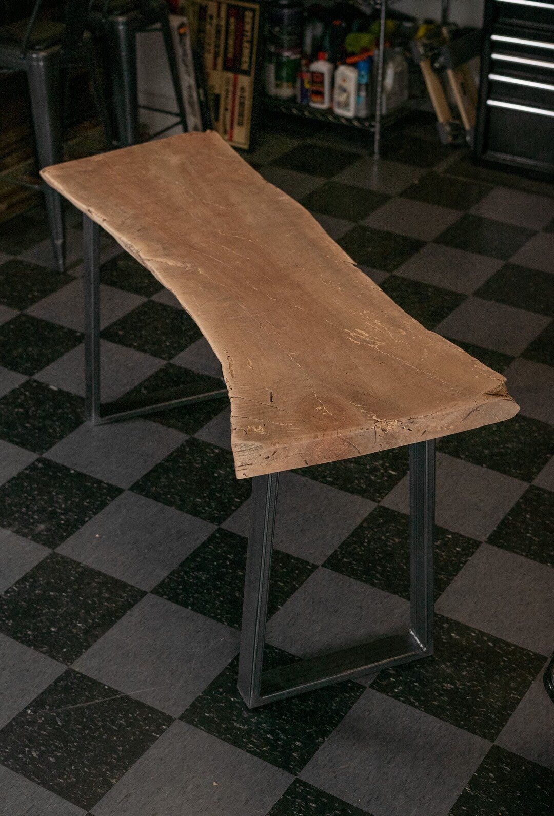 Vintage Rustic Live Edge Slab Desk 62 1/2x 24 Home Decor - Etsy