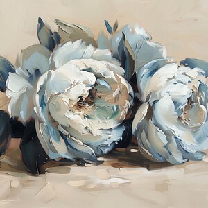 BLUE FLORAL PRINTABLE Art Cottagecore Wall Art Blue Cottagecore Flower ...