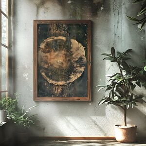Tree Ring Print | Tree Ring Wall Art | Nature Illustration | Gift for ...
