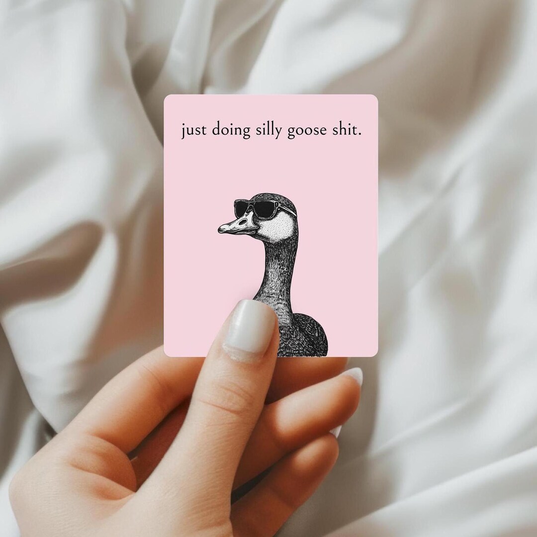 Funny Sticker Silly Goose Sticker Waterproof Sticker Girly Sticker Cool ...