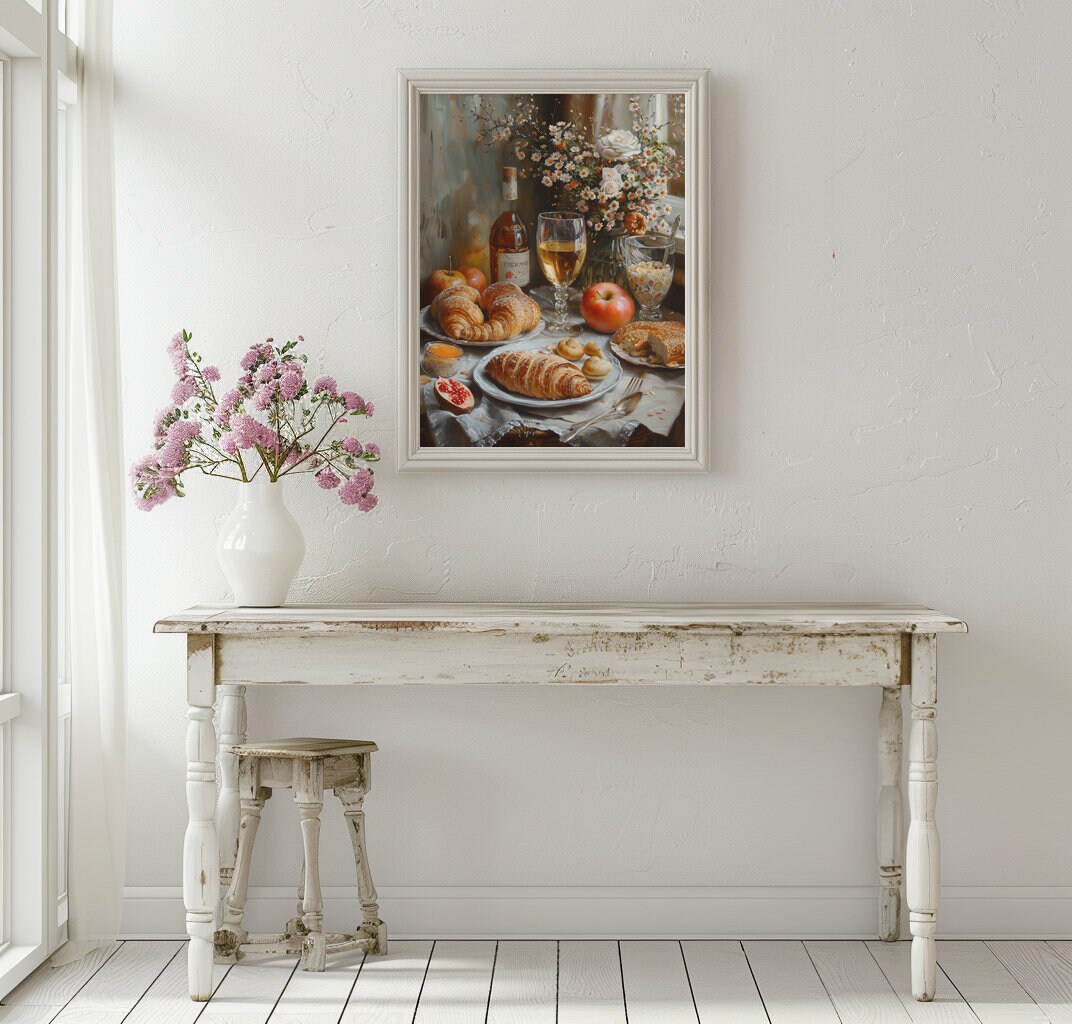 Vintage Cottagecore Kitchen Wall Art French Country Wall Art Breakfast ...