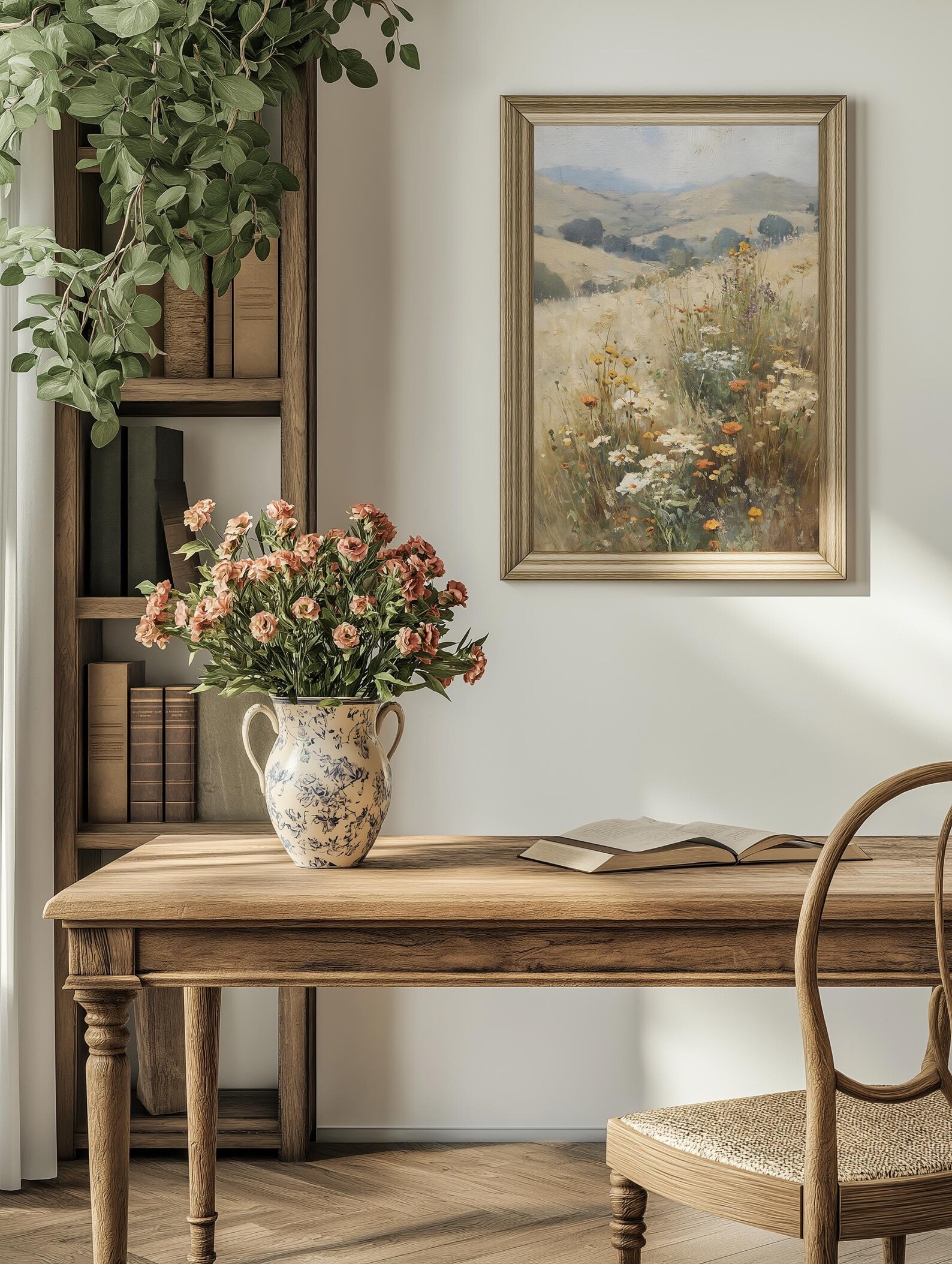 Cottagecore Wall Art Wildflower Meadow Print Spring Wall Decor ...