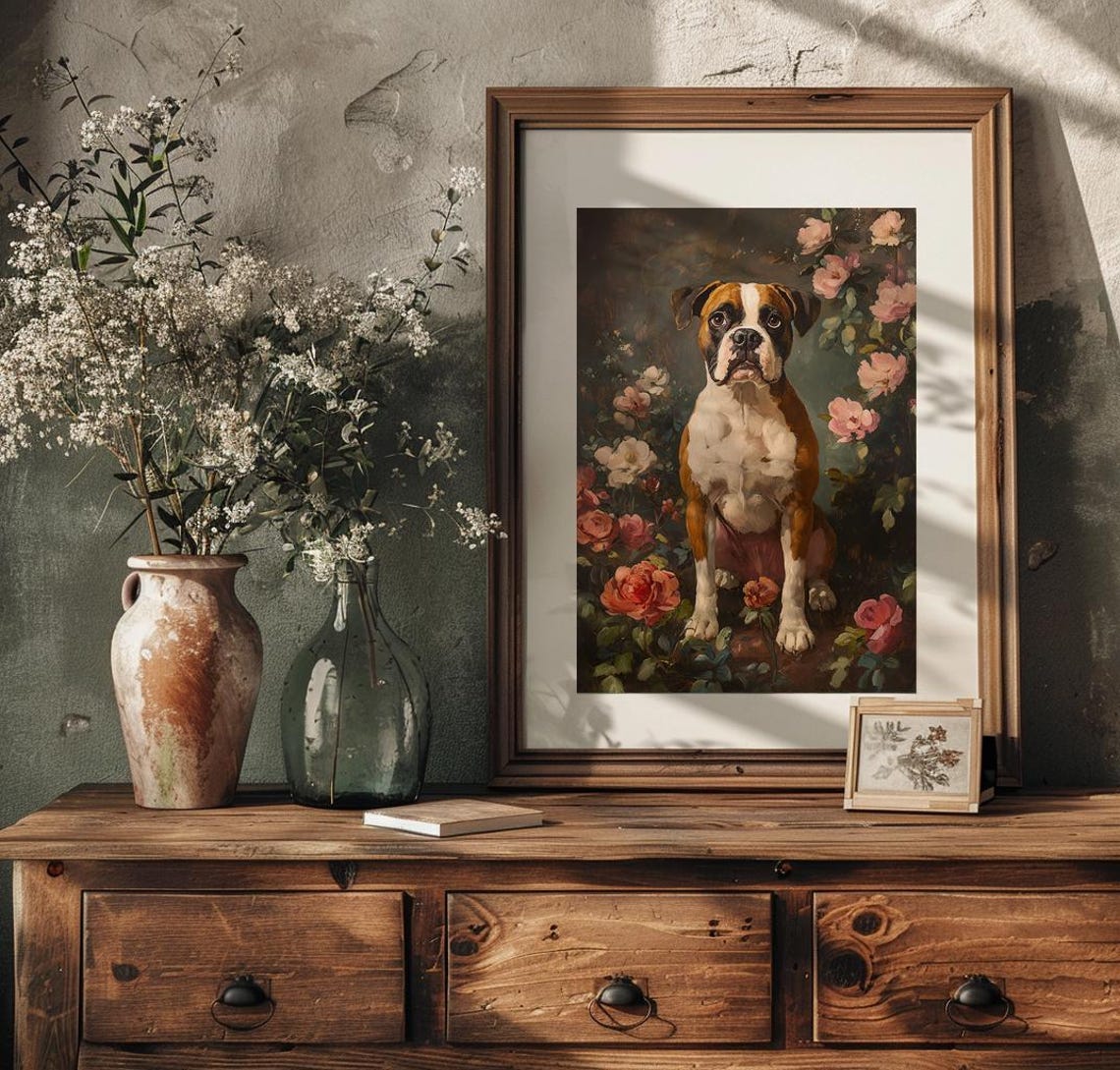 Boxer Printable Boxer Dog Wall Art for Boxer Owner Gift for Dog Mom ...