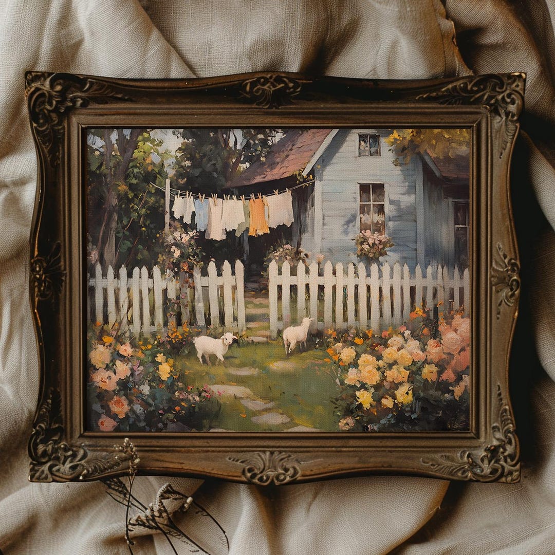 Cottagecore Wall Art Cottage Print Laundry Room Wall Decor for Laundry ...