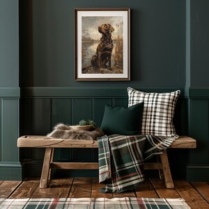 Chocolate Lab Print Instant Download Wall Art for Cabin Wall Art for ...