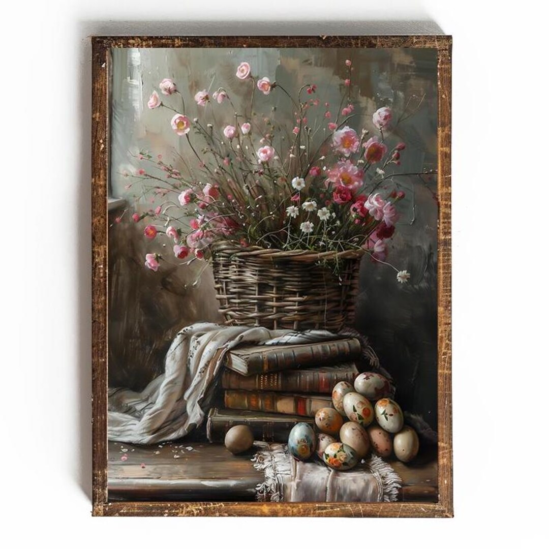 Vintage Easter Printable Easter Wall Art Cottagecore Easter Decor ...