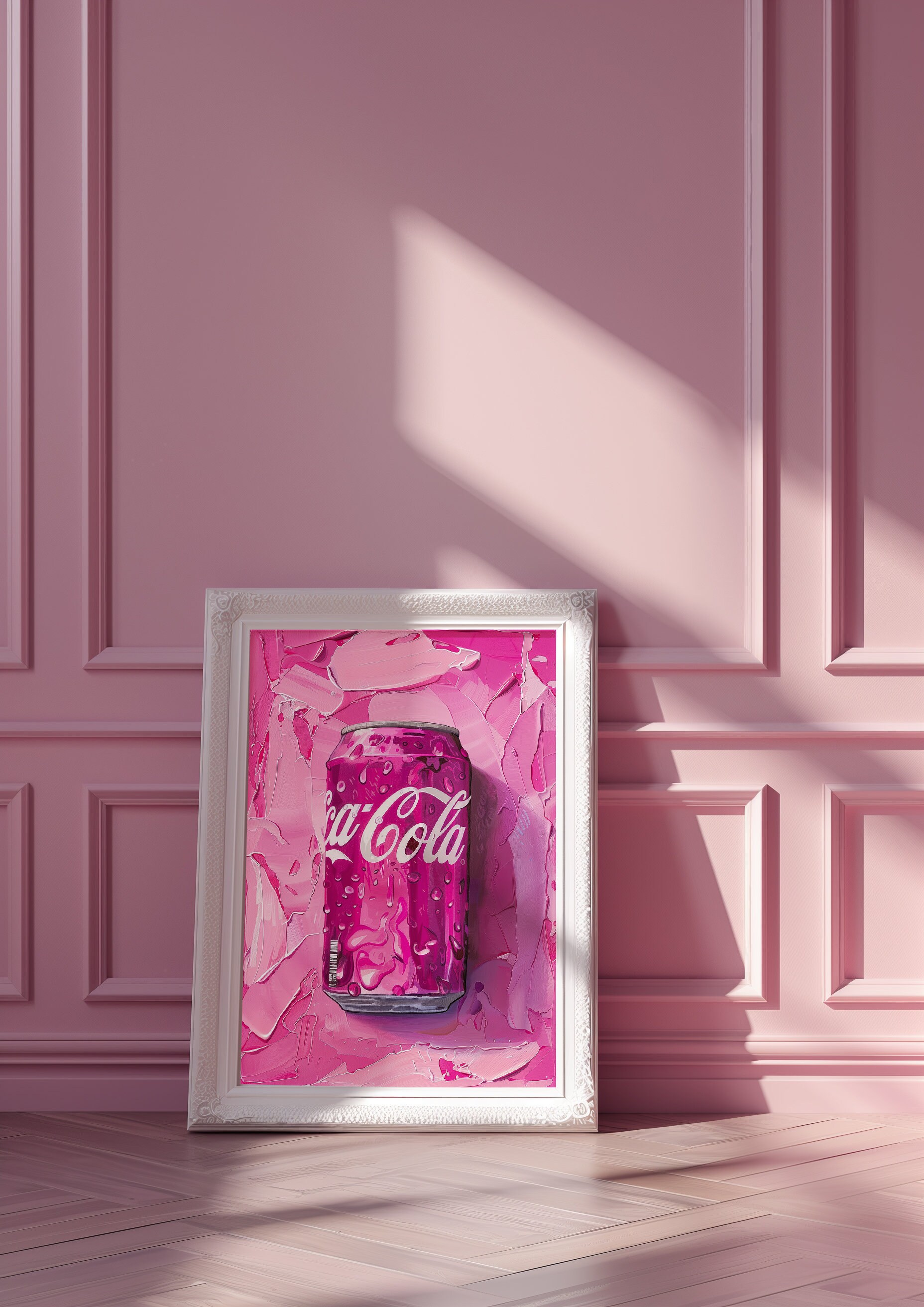 PINK Wall Art Coke Wall Art for Pink Kitchen Decor Coca Cola Art for ...