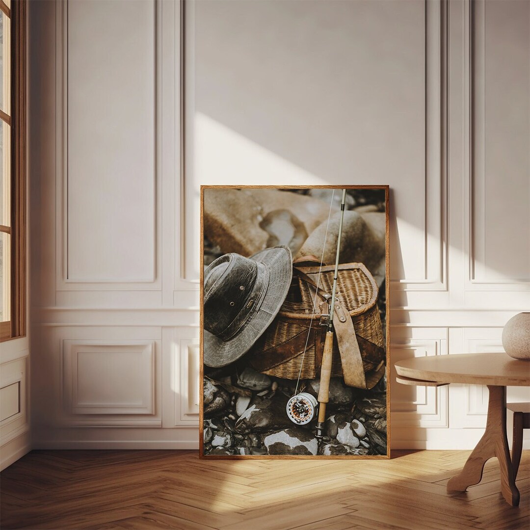Fly Fishing Art Print Gift for Dad Fishing Gifts for Fishermen Wall ...