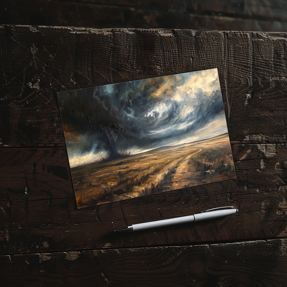 Tornado Print Storm Wall Art Moody Wall Art for Bathroom Wall Decor ...