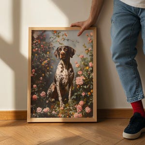 GSP Printable German Shorthaired Pointer Wall Art Vintage Dog Art ...