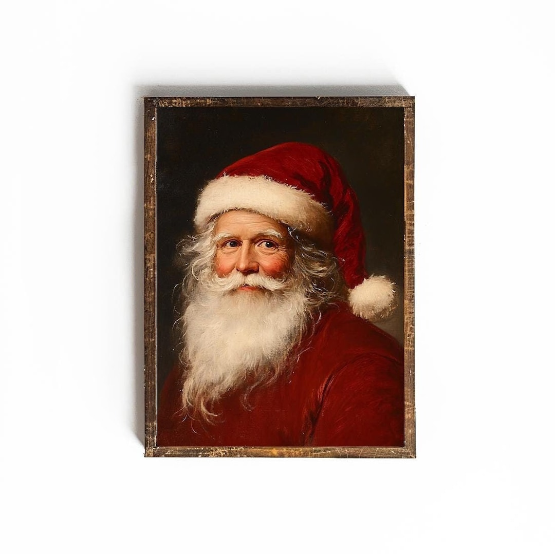 Vintage Santa Claus Printable Christmas Wall Art for Christmas Decor ...