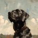 Black Labrador Retriever Printable Black Lab Dog Print Hunting Dog Wall ...
