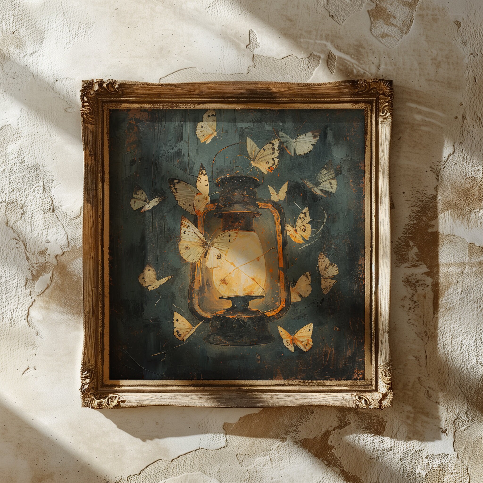 Moth Print Dark Cottagecore Moth Painting Vintage Moth Print Vintage ...