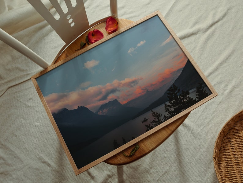 Saint Mary Lake Montana Print, Montana Digital Print, Mountains and ...