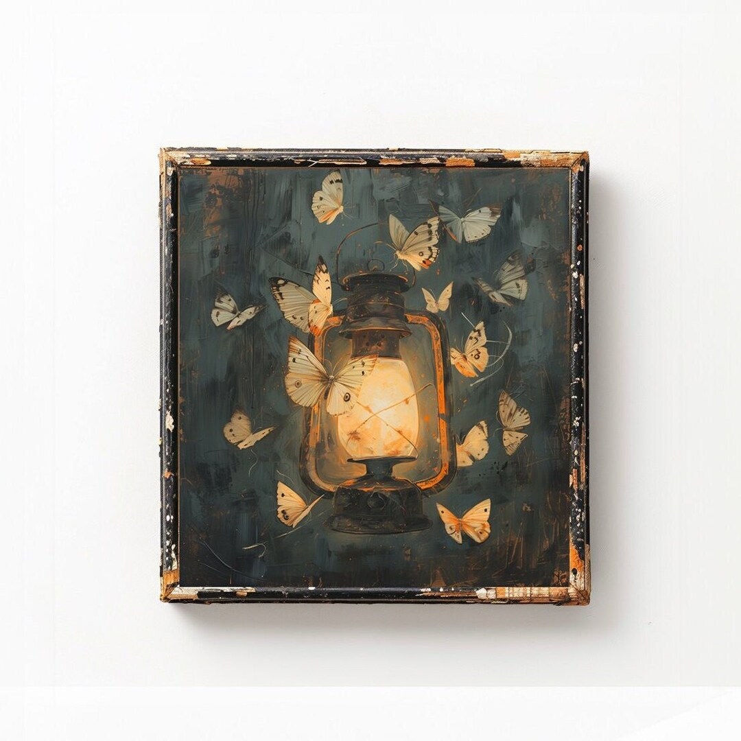 Moth Print Dark Cottagecore Moth Painting Vintage Moth Print Vintage ...