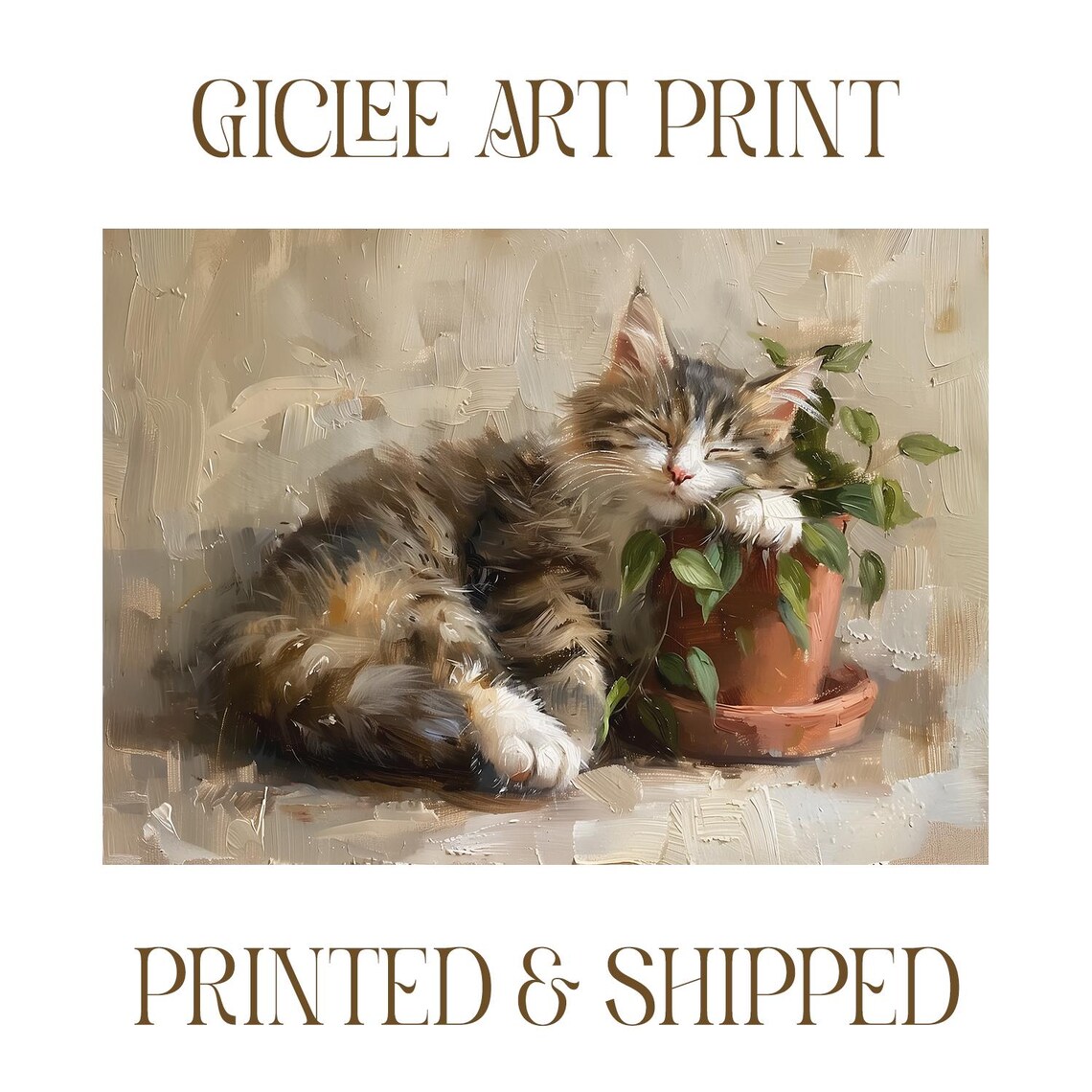 Tabby Cat Print Cottagecore Cat Wall Art Cottagecore Wall Decor Custom ...