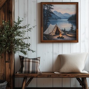 Camping Wall Art for Cabin Decor Rustic Wall Decor Vintage Camp Art ...