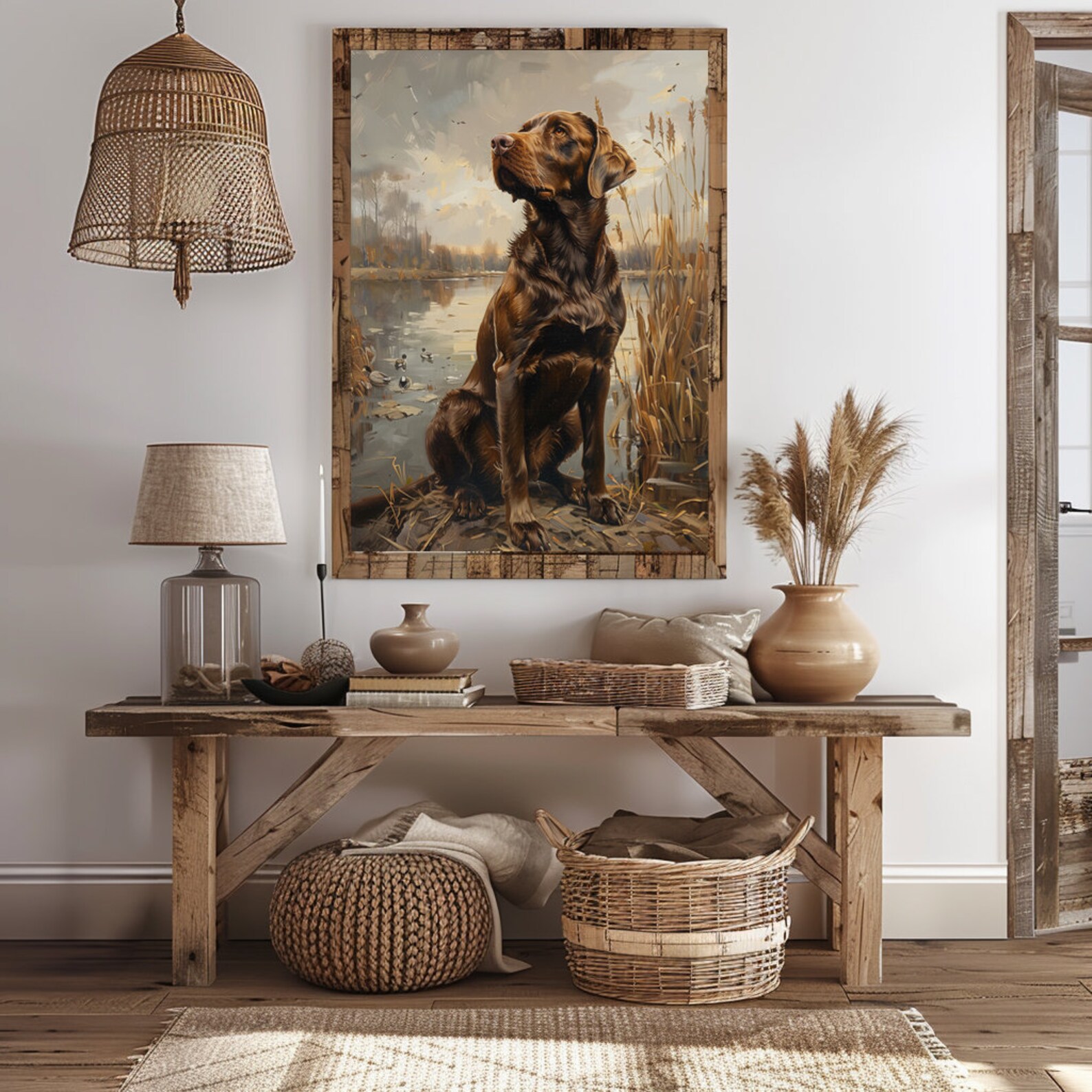 Chocolate Lab Print Instant Download Wall Art for Cabin Wall Art for ...