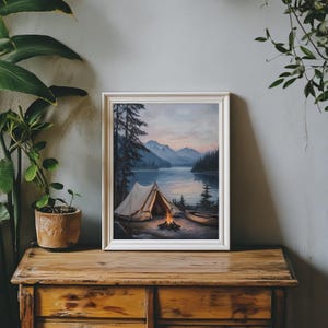Camping Wall Art for Cabin Decor Rustic Wall Decor Vintage Camp Art ...