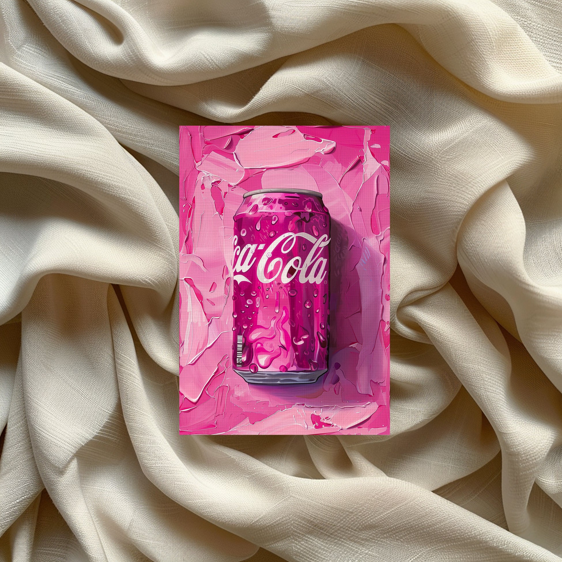PINK Wall Art Coke Wall Art for Pink Kitchen Decor Coca Cola Art for ...