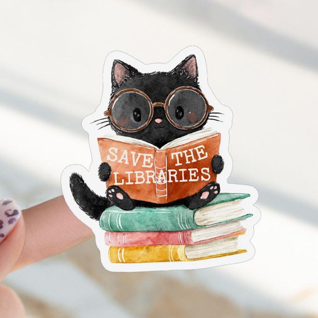 Bulk Save the Libraries Sticker for Librarian Gift Book Lover Sticker ...