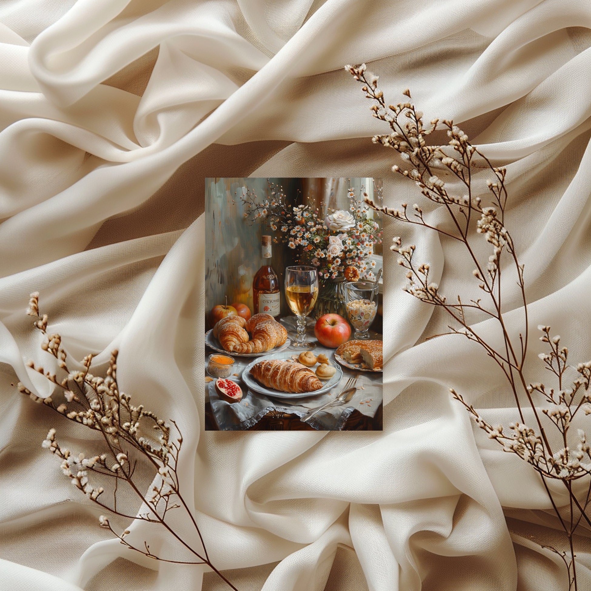 Vintage Cottagecore Kitchen Wall Art French Country Wall Art Breakfast ...