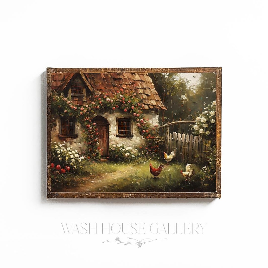 COTTAGE WALL ART Chicken Farm Printable Wall Art Cottagecore Rooster ...