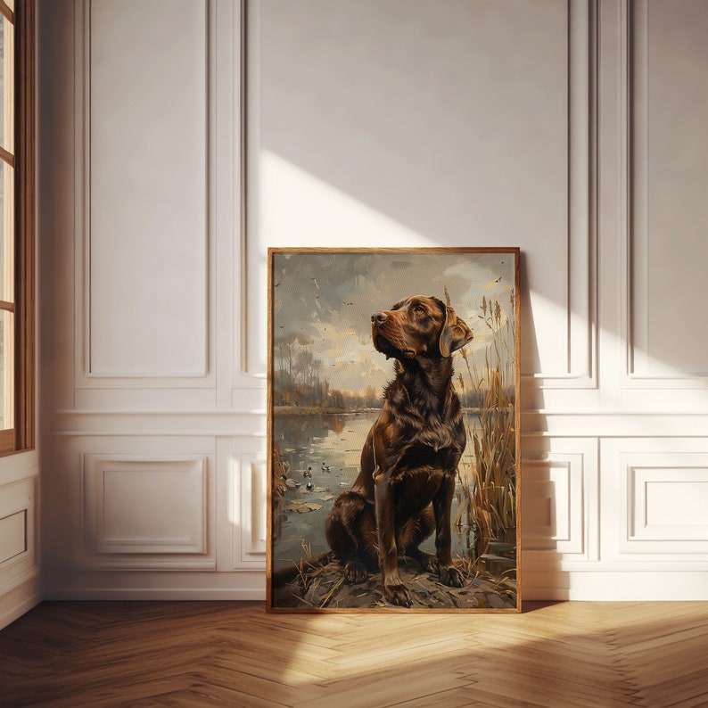 Chocolate Lab Print Instant Download Wall Art for Cabin Wall Art for ...