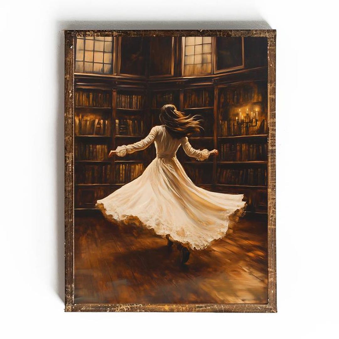 Vintage Book Art Library Wall Art for Reading Nook Decor for Dorm Room ...