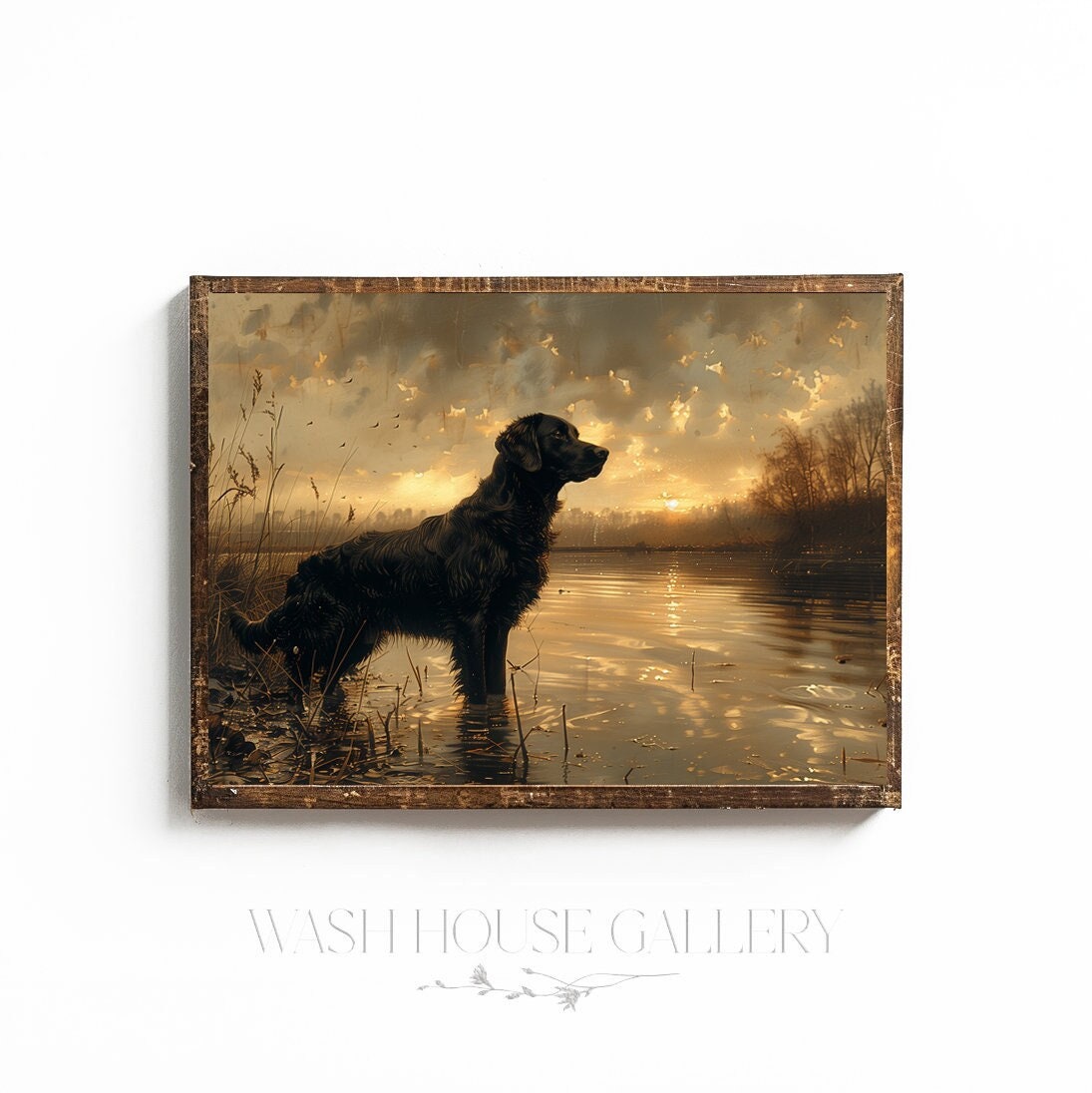 Black Labrador Retriever Art | Duck Hunting Wall Art | Gifts for Duck ...