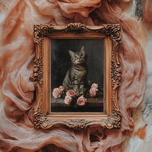 Tabby Cat Printable Cottagecore Cat Print Gift for Cat Mom Gift for Cat ...