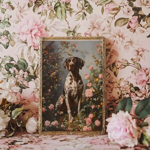 GSP Printable German Shorthaired Pointer Wall Art Vintage Dog Art ...
