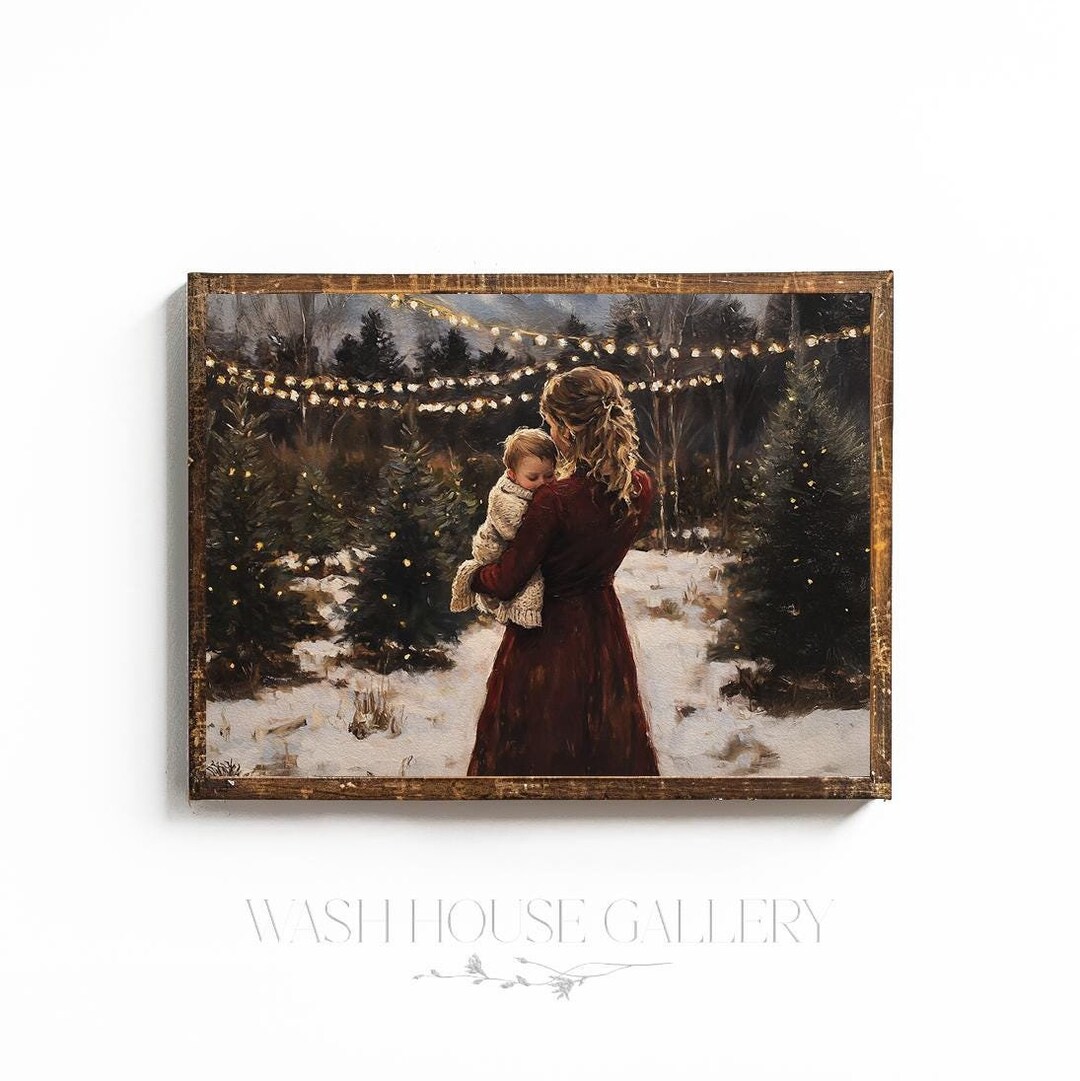 Motherhood Printable Christmas Mother and Child Painting Christmas ...