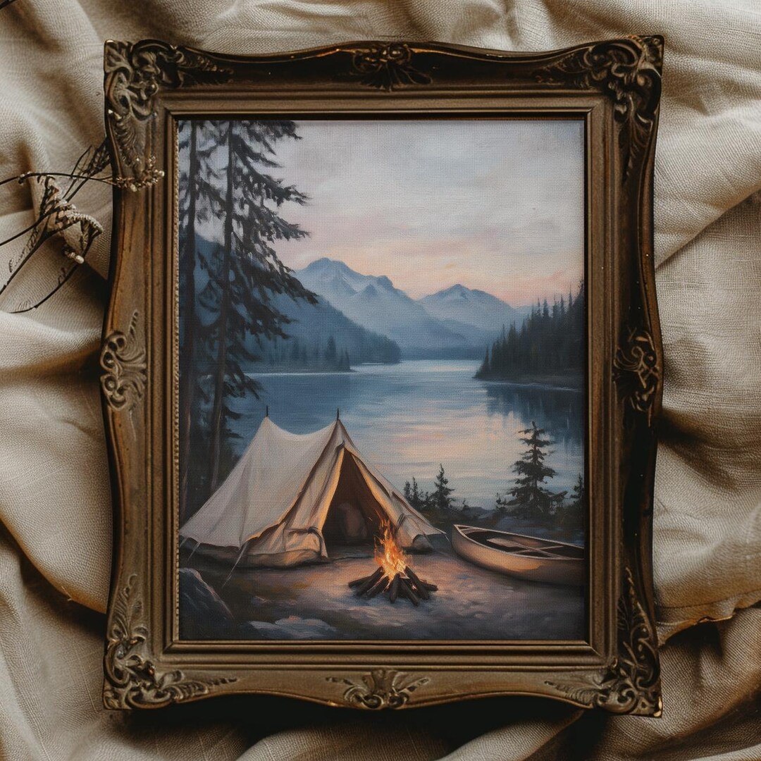 Camping Wall Art for Cabin Decor Rustic Wall Decor Vintage Camp Art ...