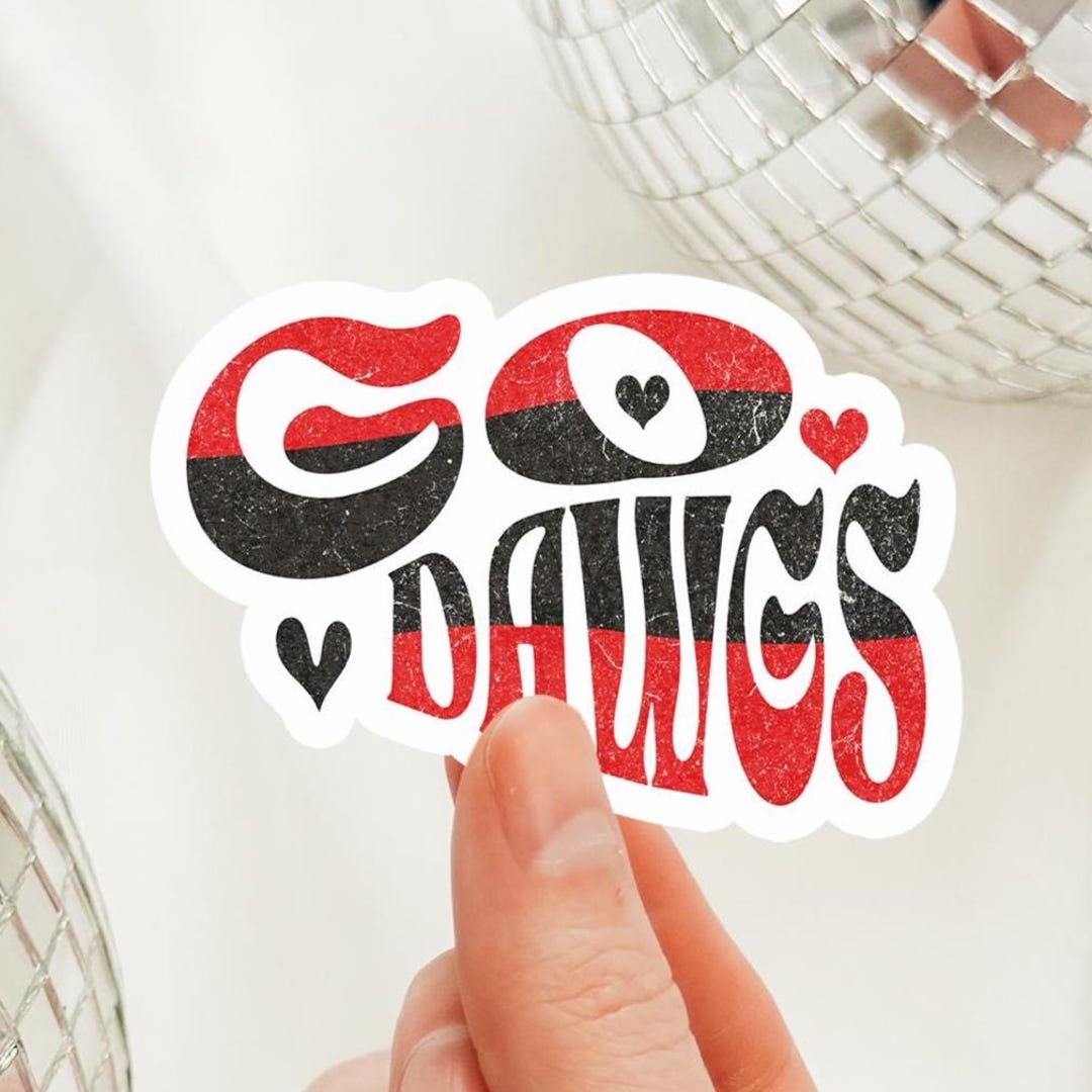UGA Sticker Georgia Bulldog Sticker GA Bulldog Sticker Go Dawgs Sticker ...