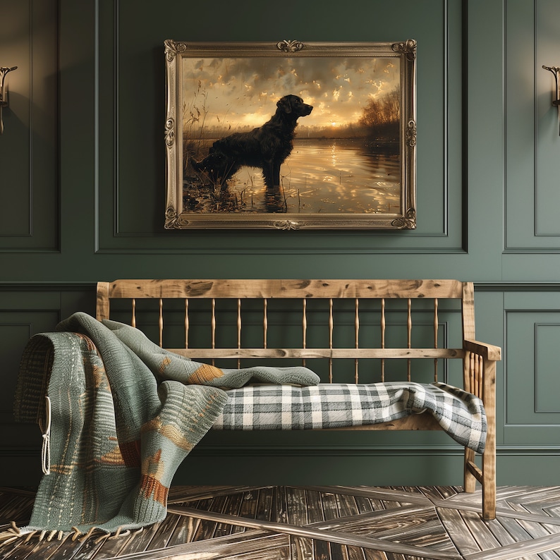 Black Labrador Retriever Art Duck Hunting Wall Art Gifts for Duck ...
