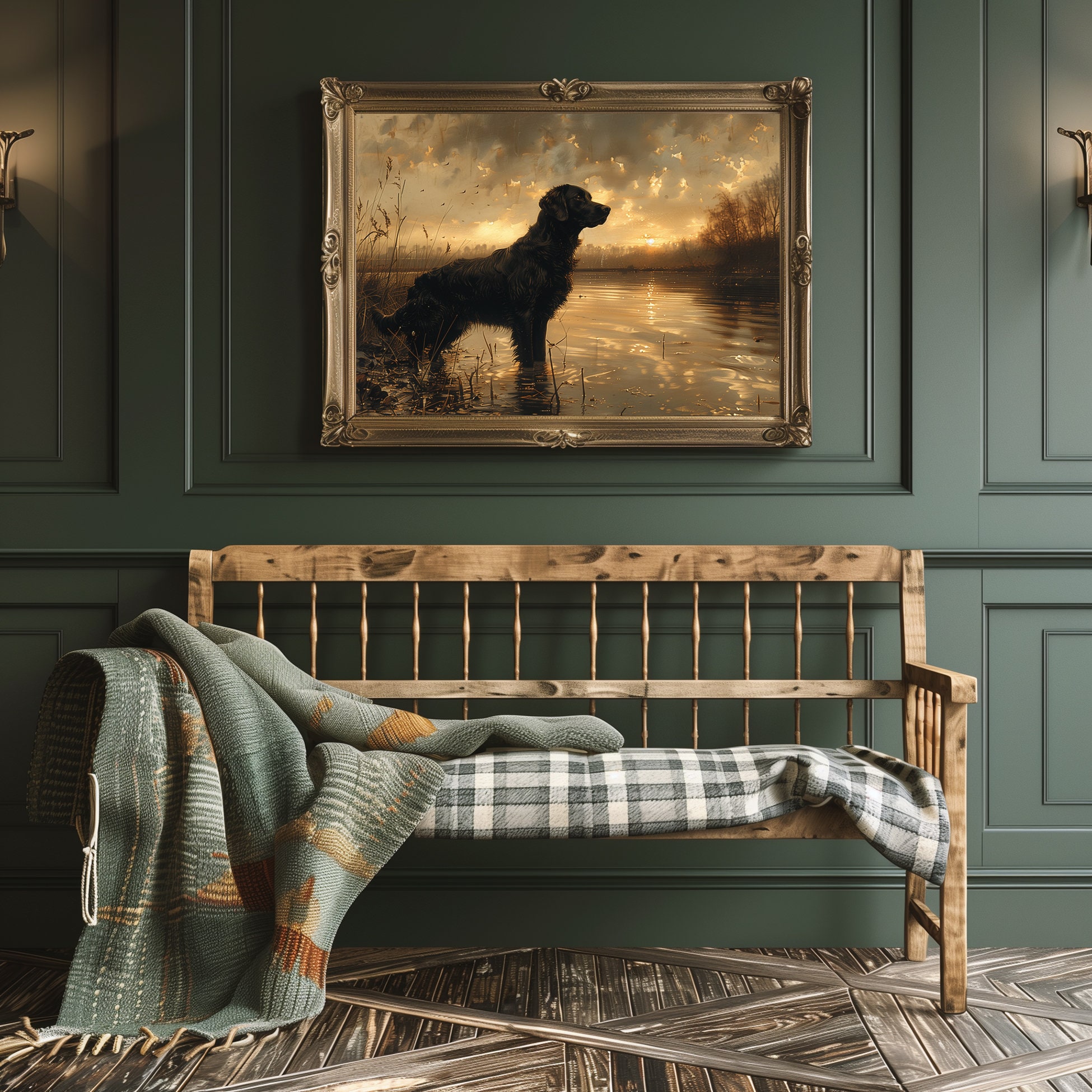 Black Labrador Retriever Art | Duck Hunting Wall Art | Gifts for Duck ...