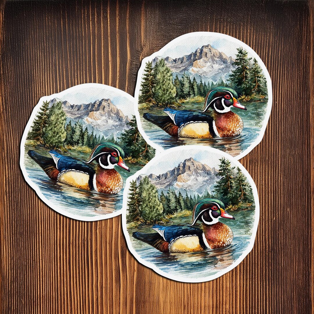 Bulk Stickers Wood Duck Sticker Carolina Duck Hunting Sticker for Bird ...