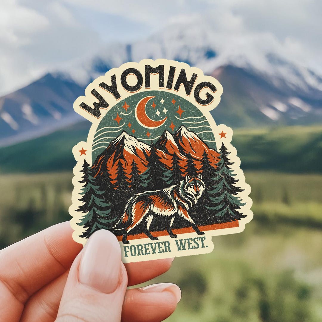 Bulk Wyoming Sticker USA Sticker Travel Stickers Gift for Traveler Gift ...