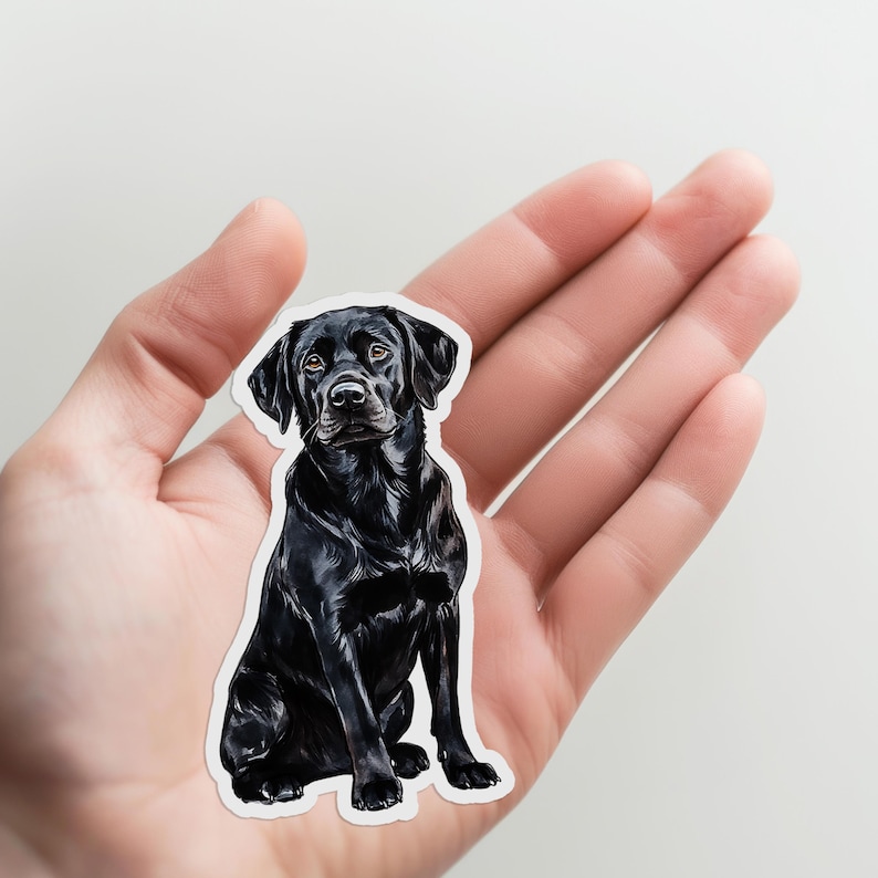 Black Labrador Retriever Sticker Black Lab Sticker Gift for Dog Mom ...